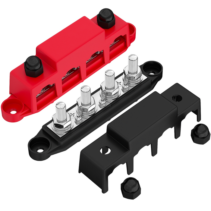 250A Busbar with 4 x M10 Studs and 3 x Screw Terminals