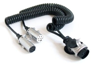 Buy 15 Core Electrical Coil to 2 x 7 Pin Plugs 3.5m Working Length ...