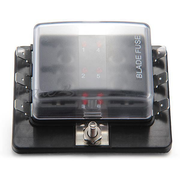 Buy Standard Blade Fuse Box with LEDs Common Busbar / 6.3mm Blade ...
