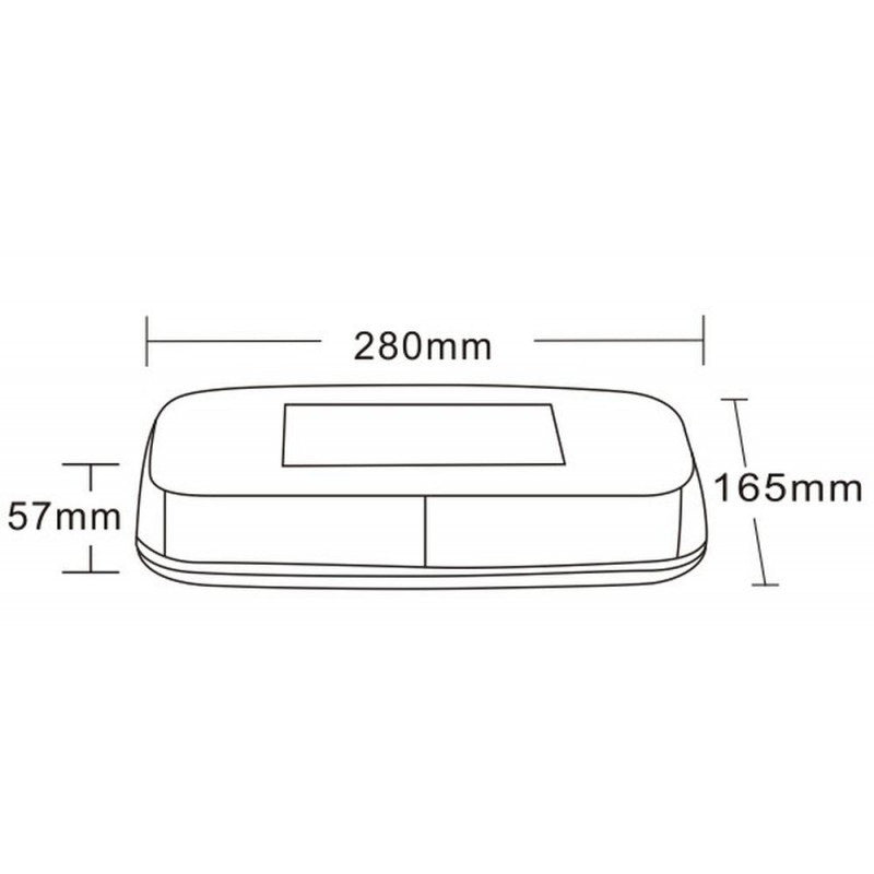 Magnetic LED Mini Beacon Light Bar Amber 12/24v with Clear Lens