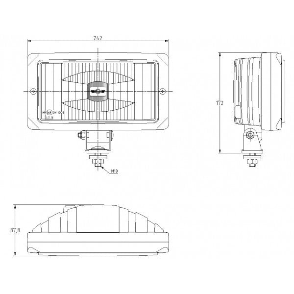 Buy Rectangular Fog Lamp Clear Lens / SIM 3225 Wholesale & Retail ...